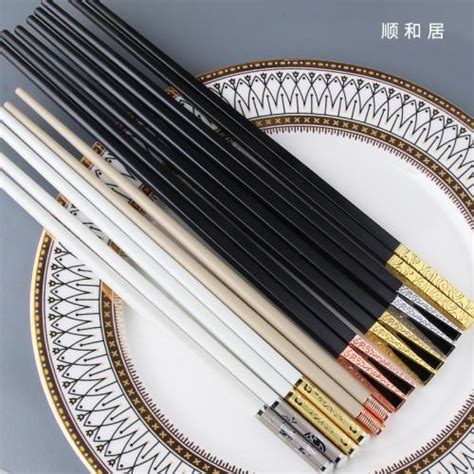 中式合金筷子家用耐高溫酒店餐廳創意輕奢筷子會所婚禮宴會禮品筷筷子etmall東森購物網