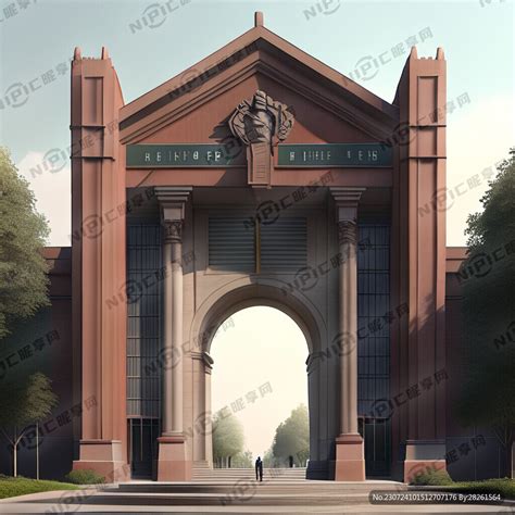 Ai创作图清华大学校门 昵图网