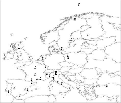 Location Of Eddy Covariance Sites Of Cost Countries In Europe Working