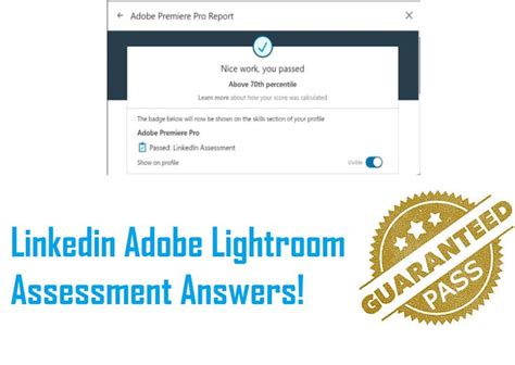 Linkedin Adobe Premiere Pro Assessment Answers 2022 Adobe Premiere