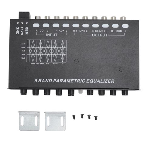 5 Band Car Sound Equalizer Adjustable 5 Bands Eq Car Amplifier Graphic