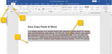 Cara Copy Paste Dan Cut Di Microsoft Word Erdoray Online