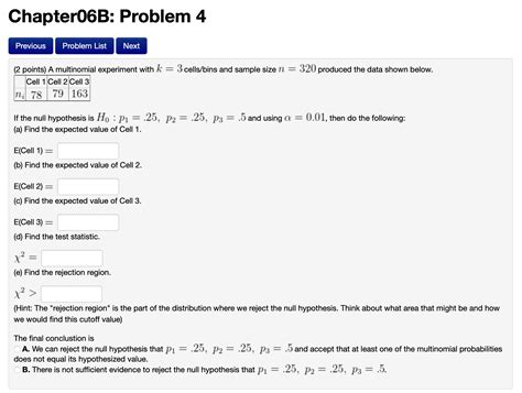 Solved 2 Points A Multinomial Experiment With K3