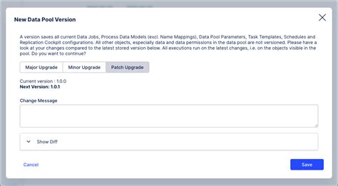 Data Pool Versioning