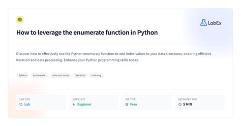 How To Leverage The Enumerate Function In Python Labex