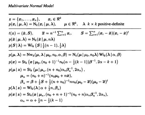 bayesian expression for the prior predictive density for a multivariate normal distribution