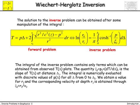 Ppt Inverse Problems In Geophysics Powerpoint Presentation Free Download Id 2990557