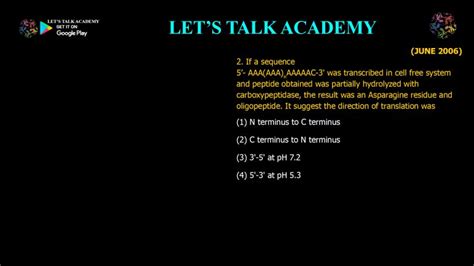 The Direction Of Protein Translation