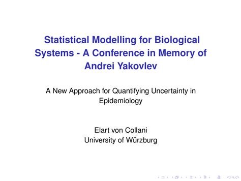 Pdf Statistical Modelling For Biological Systems