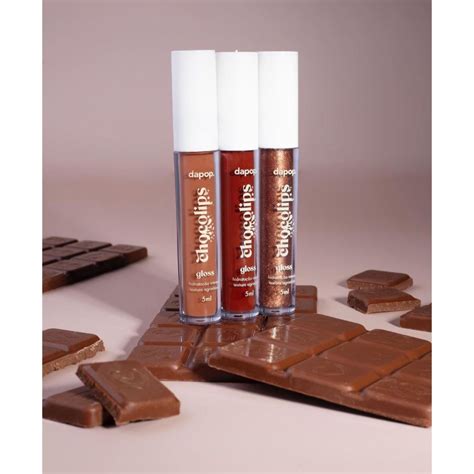 Gloss Labial Dapop Chocolips Hidratação Intensa 5ml Shopee Brasil