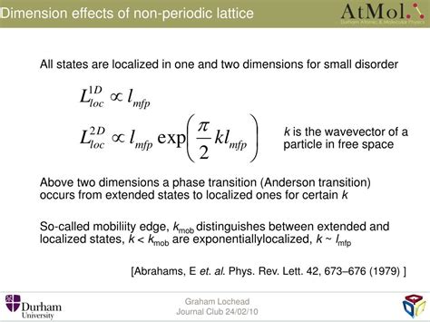 Ppt Anderson Localization In Becs Powerpoint Presentation Free Download Id 3813004