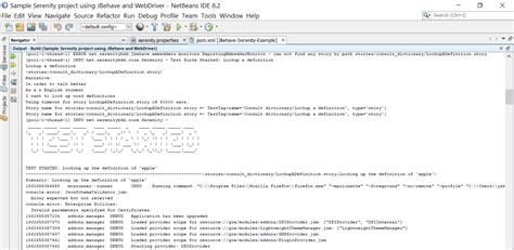 Running Serenity Tests