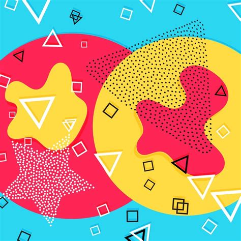 Premium Vector Memphis Pattern Fun Background Hipster Style