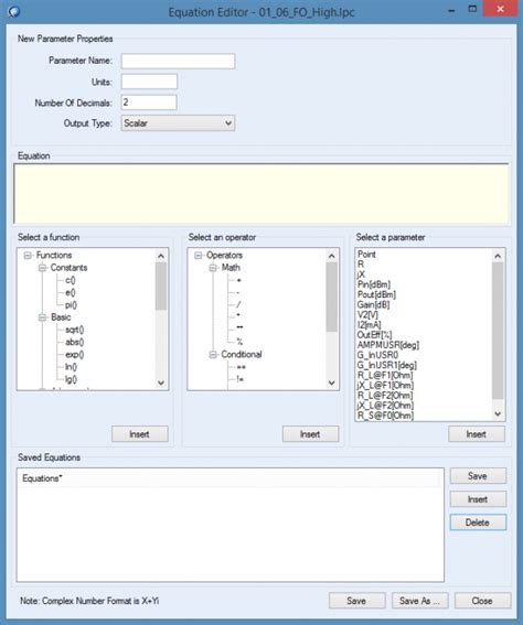 can i calculate a new parameter from existing measurements focus