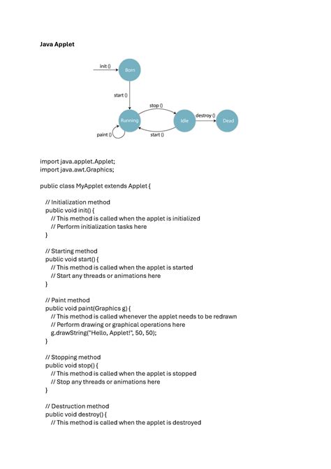Java Applet Java Applet Import Javaapplet Import Javaawt Public Class Myapplet Extends