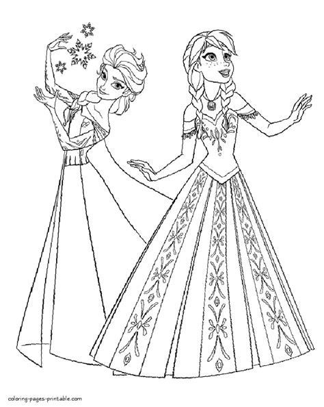 Elsa Anna Coloring Pages Coloring Pages Printablecom