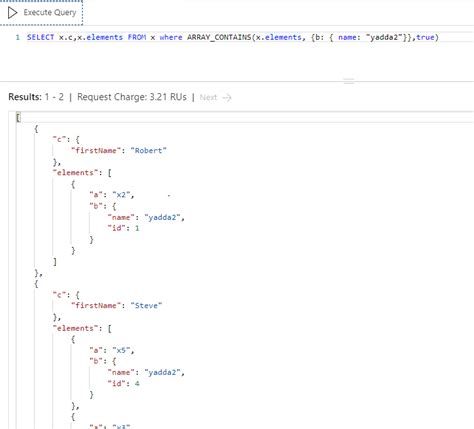 How Do I Write A Sql Query For A Shown Azure Cosmos Db Documents Stack Overflow