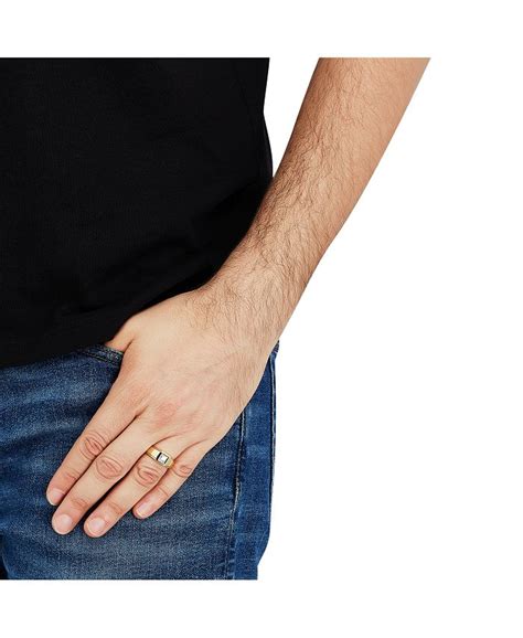 Grown With Love Mens Lab Grown Diamond Solitaire Ring 1 4 Ct T W In 10k Gold And White Gold