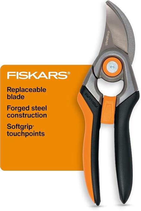 Fiskars Bypass Pruning Shears 1 Cut Capacity Gardening