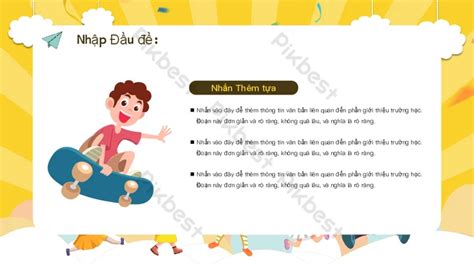 노란색 만화 유치원 Ppt 템플릿 Ppt Pptx 무료 다운로드 Pikbest