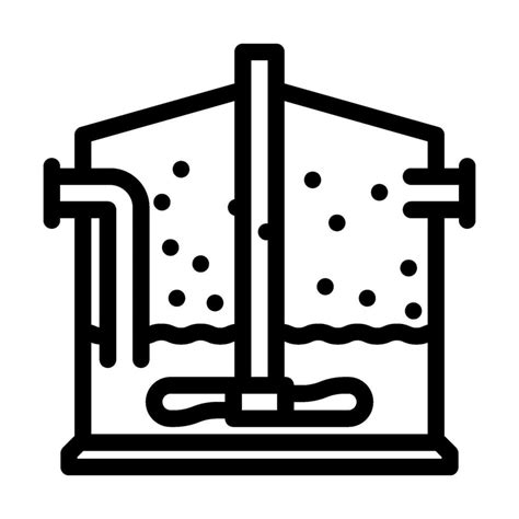 Anaerobic Digestion Biomass Energy Line Icon Vector Illustration