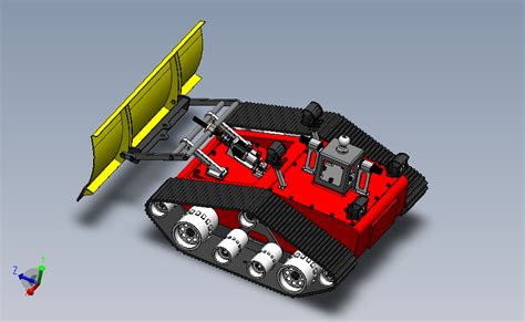履带式铲雪车 SOLIDWORKS 2018 模型图纸下载 懒石网