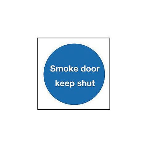 Self Adhesive Vinyl Smoke Door Keep Shut Sign Hunt Office Ireland