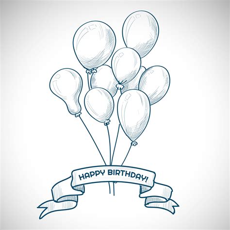 Birthday Balloon Drawing