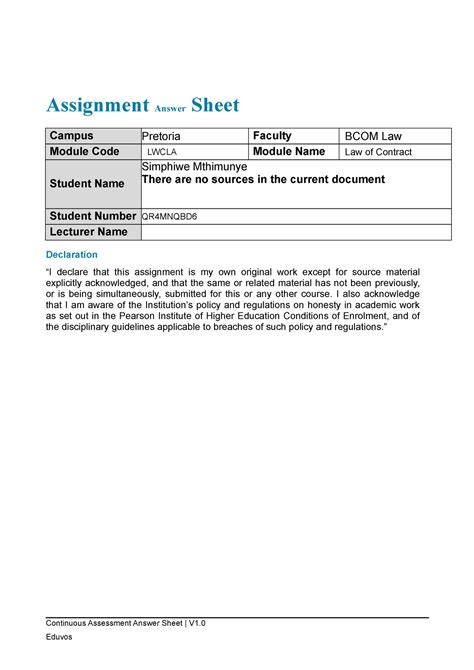 Lwconttract Two Questions Mini Assignment Assignment Answer Sheet