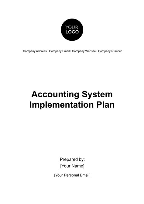 Free Accounting System Implementation Plan Template To Edit Online