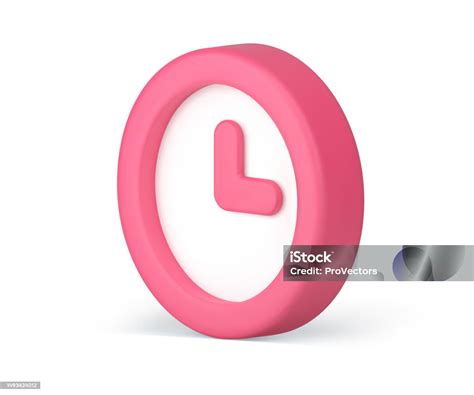 Time Counter Hour Minute Measure Stopwatch Countdown Pink Isometric 3d