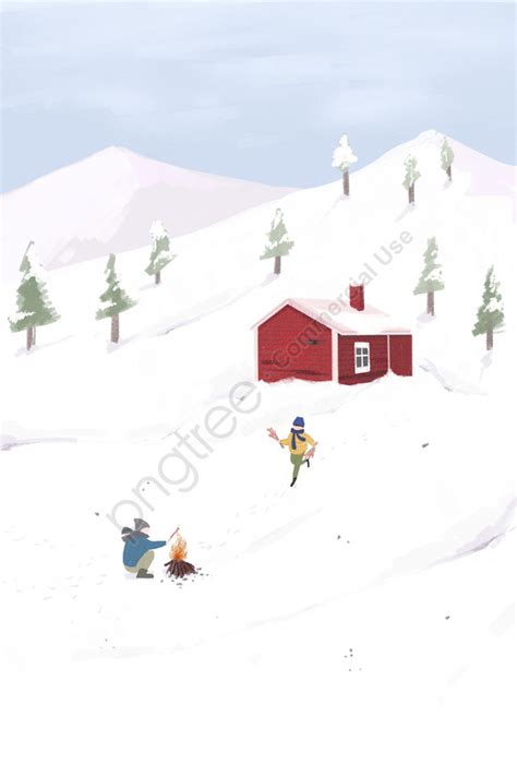 대단한 추운 겨울 일러스트 눈이 내리는 캐릭터 경관 흰 아름다운 일러스트 Pngtree 로열티 무료