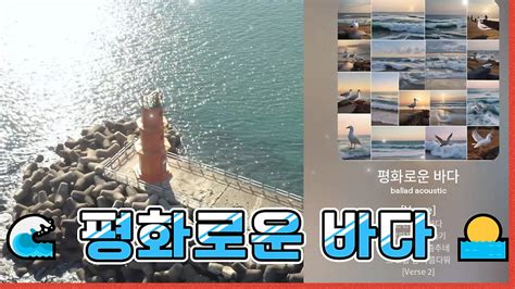 🌊 평화로운 바다 🌅 잔잔한 파도와 차분한 해변 휴식과 치유 해안의 고요함을 느껴보세요 마음의 평화를 찾으세요