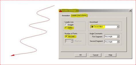 Creating A Spline With A Arrowhead Autocad Beginners Area Autocad Forums