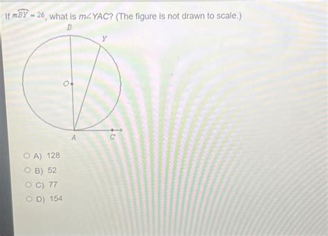 Solved If M Overparen{b Y} 26 What Is M∠yac The