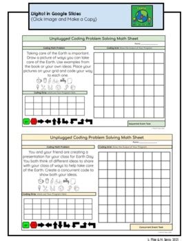 The Earth Book Unplugged Coding Lesson Digital Google Slides