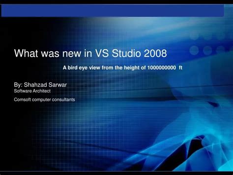 PPT What S New In Visual Studio Overview And Features PowerPoint Presentation ID