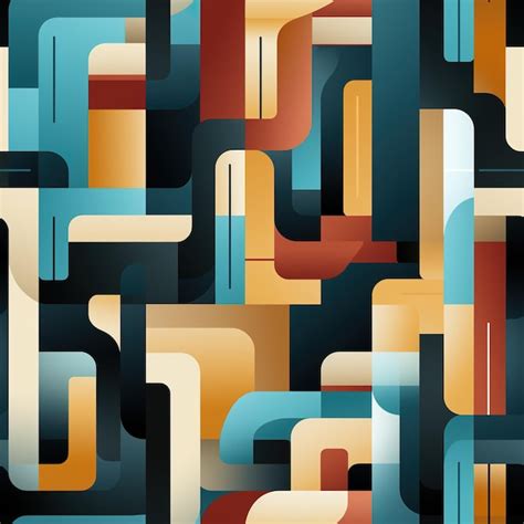 Premium Ai Image Geometric Seamless Pattern Repeated Abstract Line Background