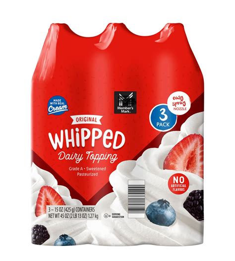 Original Whipped Dairy Topping 3 Pack 15 Oz Each No