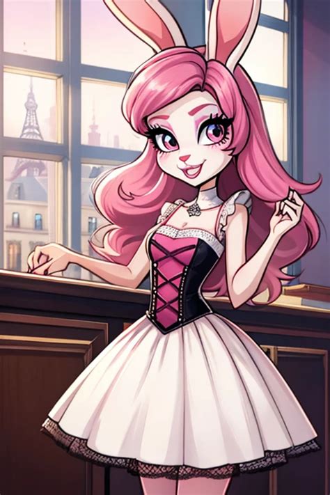 Female Furry Sara Rabbit With Parisian Dress Monster High Style By