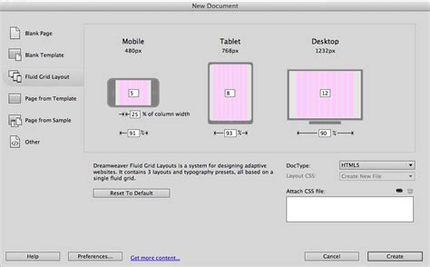Fluid Grid Layout Responsive Webdesign Med Dreamweaver Cs6