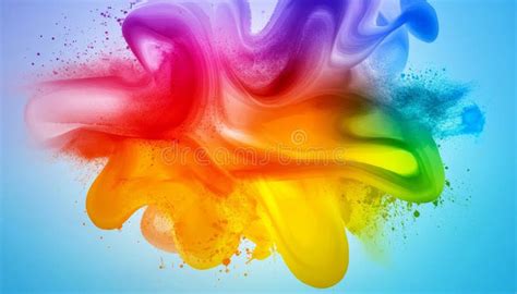 Vibrant Color Explosion Abstract Background With Hues Swirls And A Dynamic Composition Stock
