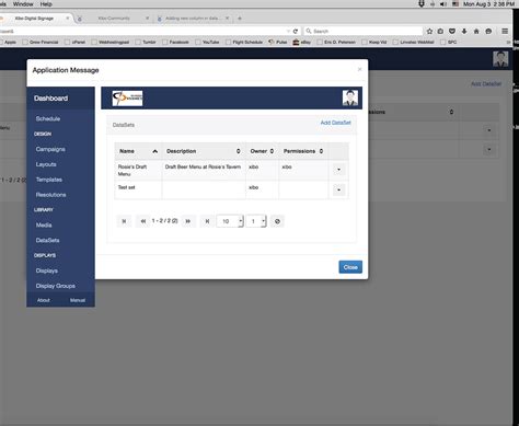 Cannot Add New Column To Dataset Ver 174 Help Topics Xibo