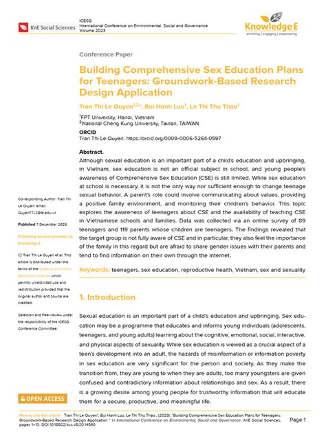 14590 Article Text 72740 1 10 20231207 Pdf Sex Education Adolescence