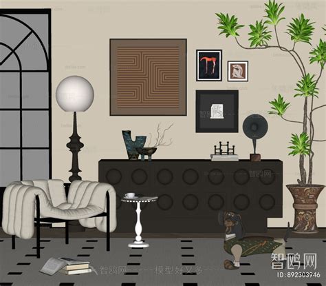 French Style Sideboard Sketchup Model Download Model ID 892303946 1miba