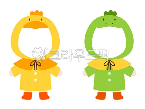 우비 우비일러스트 비 비옷 비옷일러스트 사진 이미지 일러스트 캘리그라피 아셀316작가