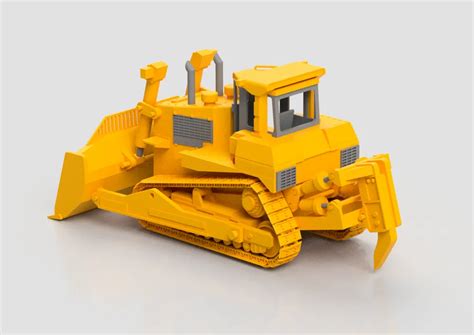 Caterpillar D10 Bulldozer Fully 3d Printable Model By Mikolajmazik