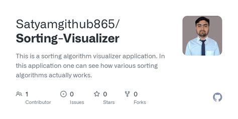 GitHub Satyamgithub Sorting Visualizer This Is A Sorting Algorithm Visualizer Application