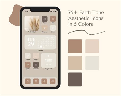 Ios App Icons Minimalist Icons Nude Tones Aesthetic Etsy