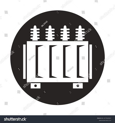 High Voltage Electrical Transformer Icon Vector Stock Vector Royalty